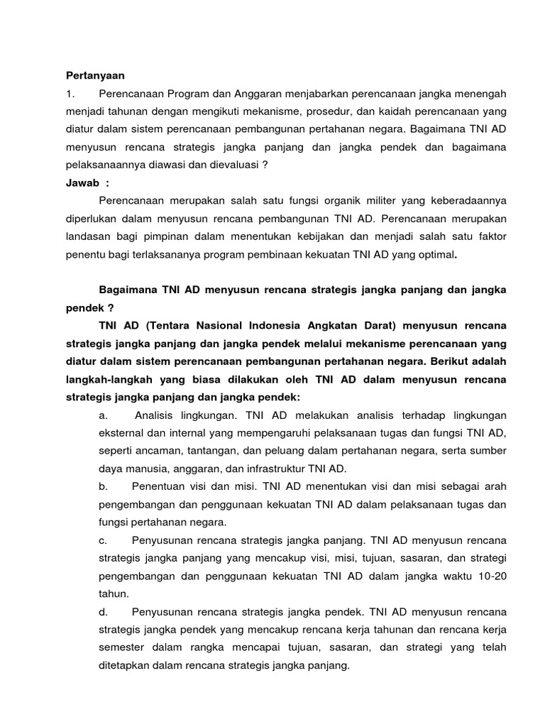 Dokumen-5 Persoalan - Gar Fungsi Perecanaan | PDF