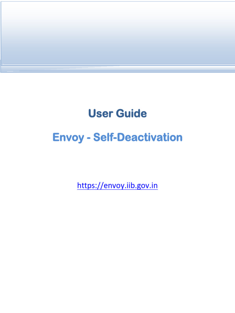 उपयोगकर्ता - गाइड - स्वयं - निष्क्रियीकरण - User - Guide - Self ...