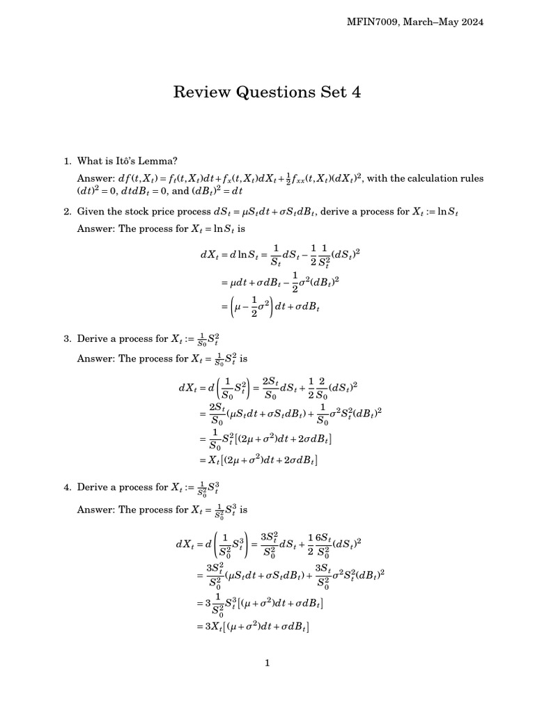 200 Exercises Review Questions Set 4 | PDF | Calculus
