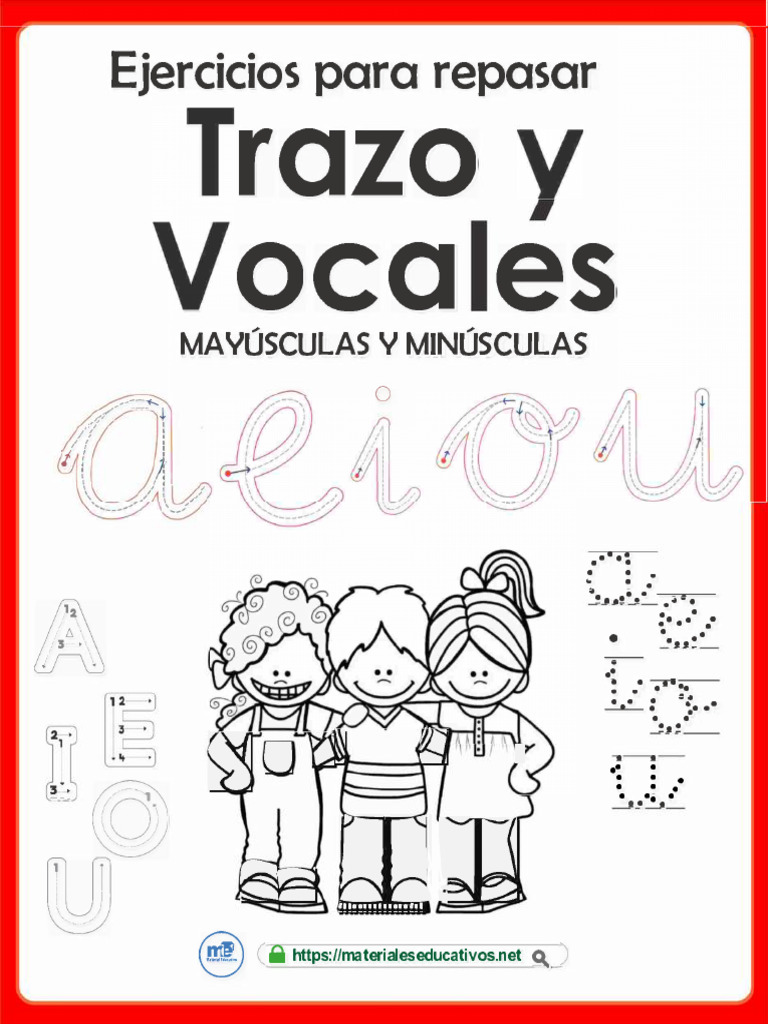 Ejercicios Para Repasar Trazo y Vocales | PDF
