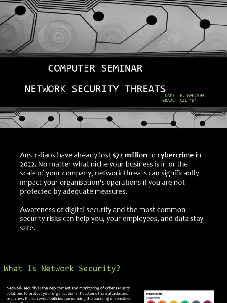 Network Security Threats Pdf Malware Security