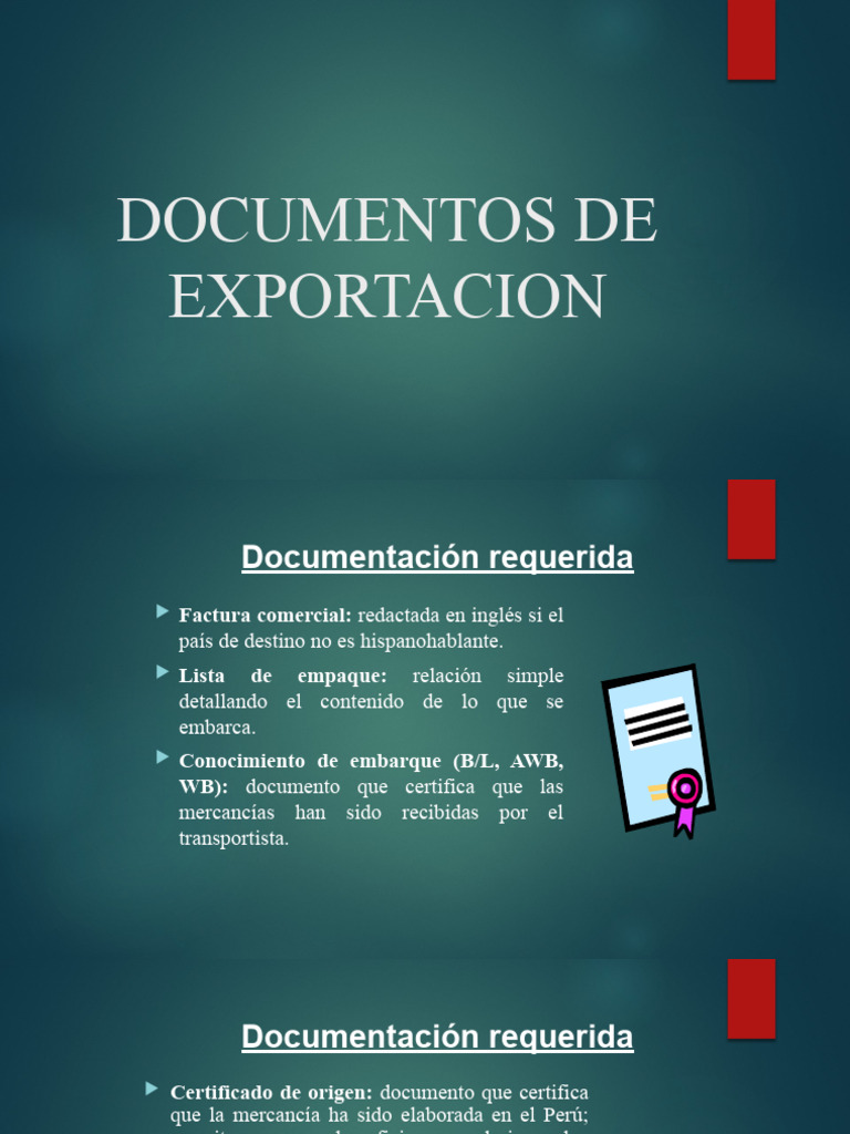 DOCUMENTOS DE EXPORTACION. 4 | PDF