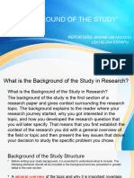Introduction Vs Background of The Study | PDF