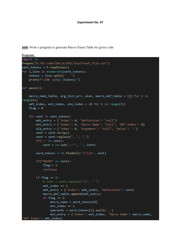 Exp 7 | PDF | Computer Programming | Computing