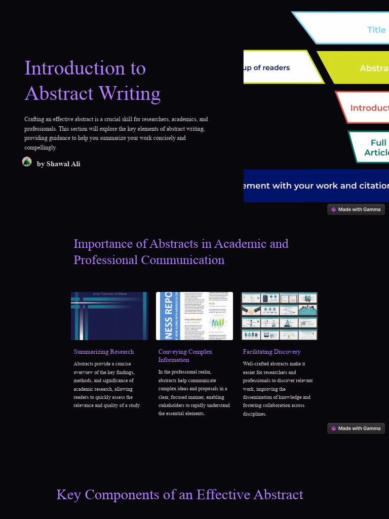 Introduction To Abstract Writing | PDF | Abstract (Summary) | Methodology