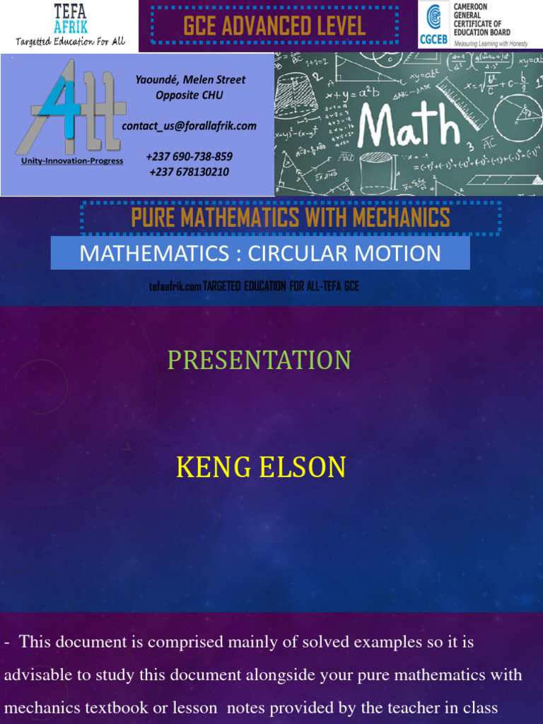 Circular Motion | PDF | Force | Physical Phenomena