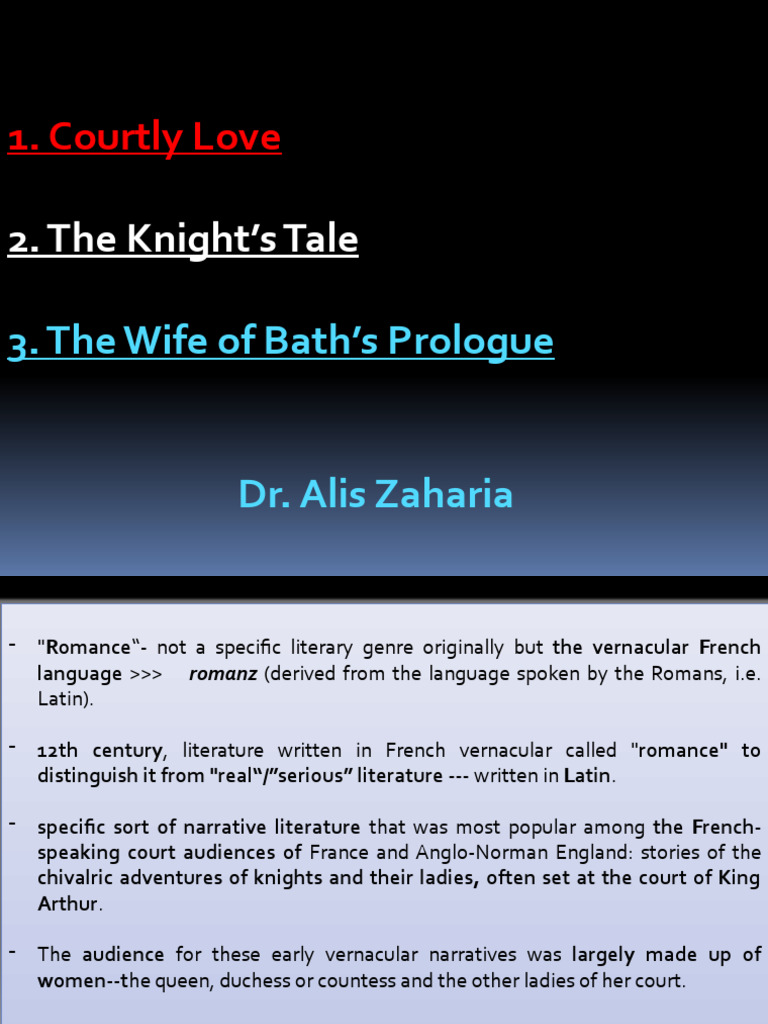 Course 4 - The Knight's Tale + The Wife of Bath's Tale & Prologue | PDF