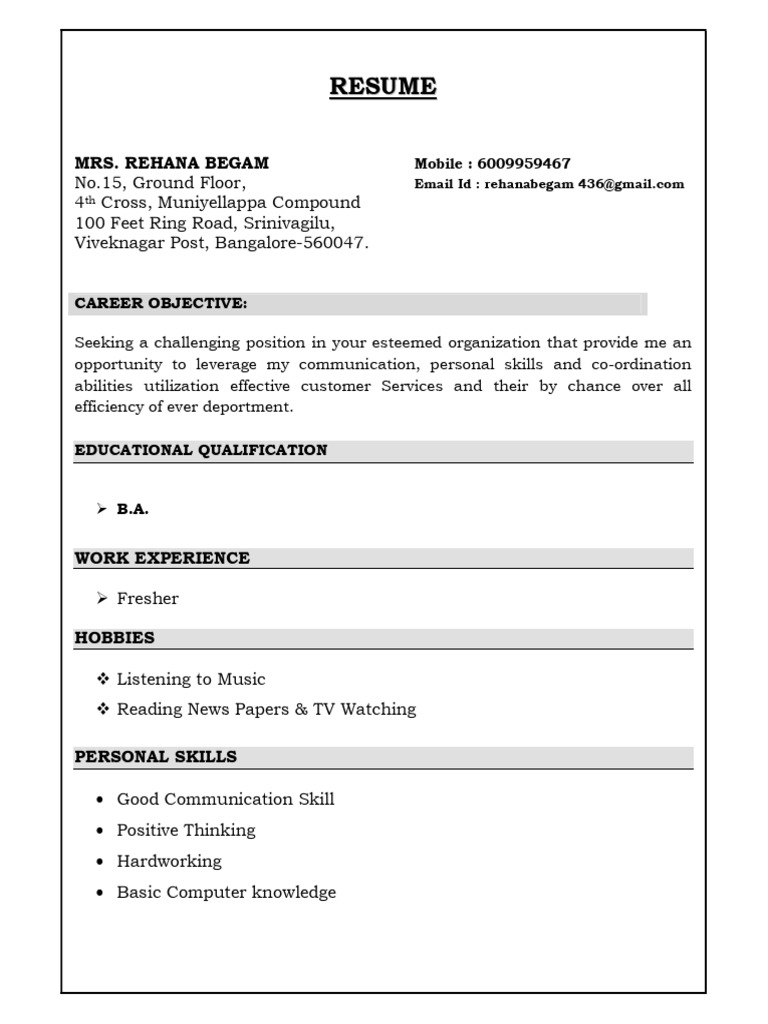 Curriculam Vitae - 2 - 1 | PDF