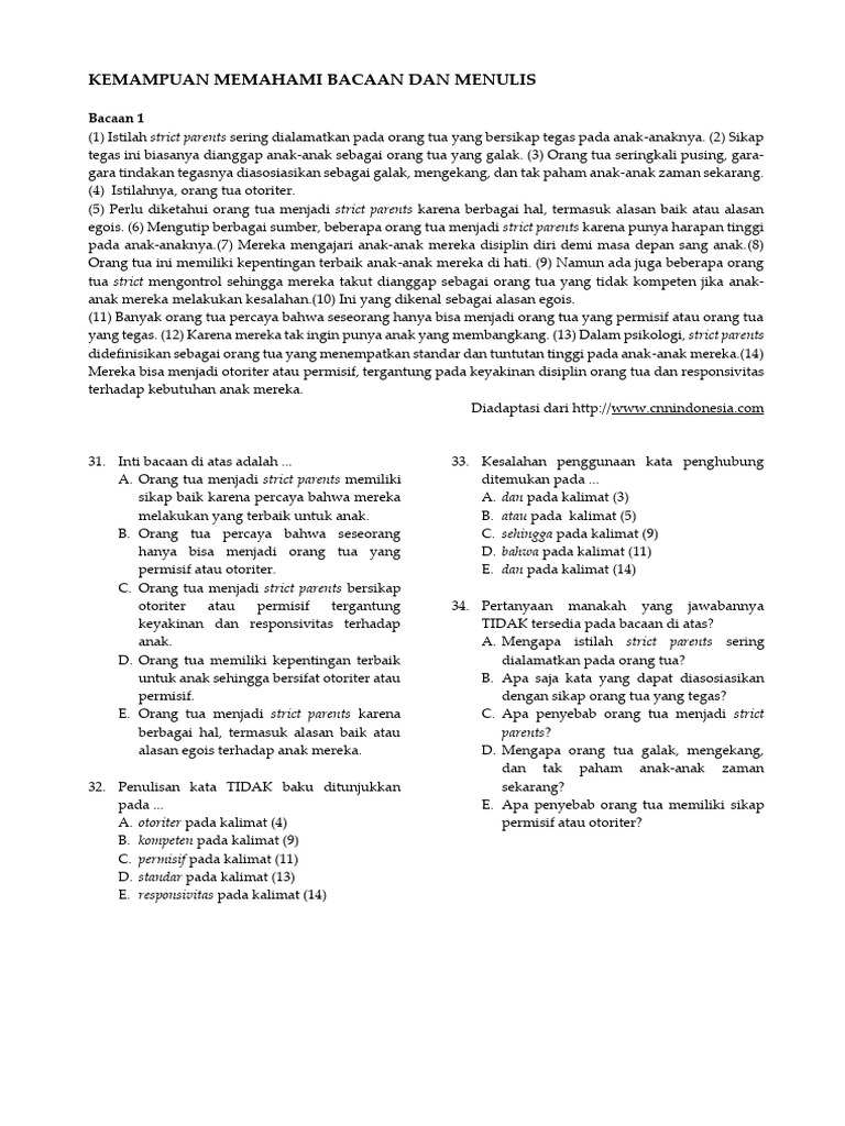 Memahami Bacaan Dan Menulis | PDF