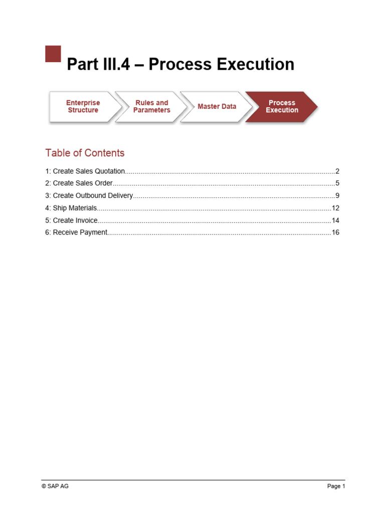 15 - Sales and Distribution - Process Execution | Download Free PDF ...