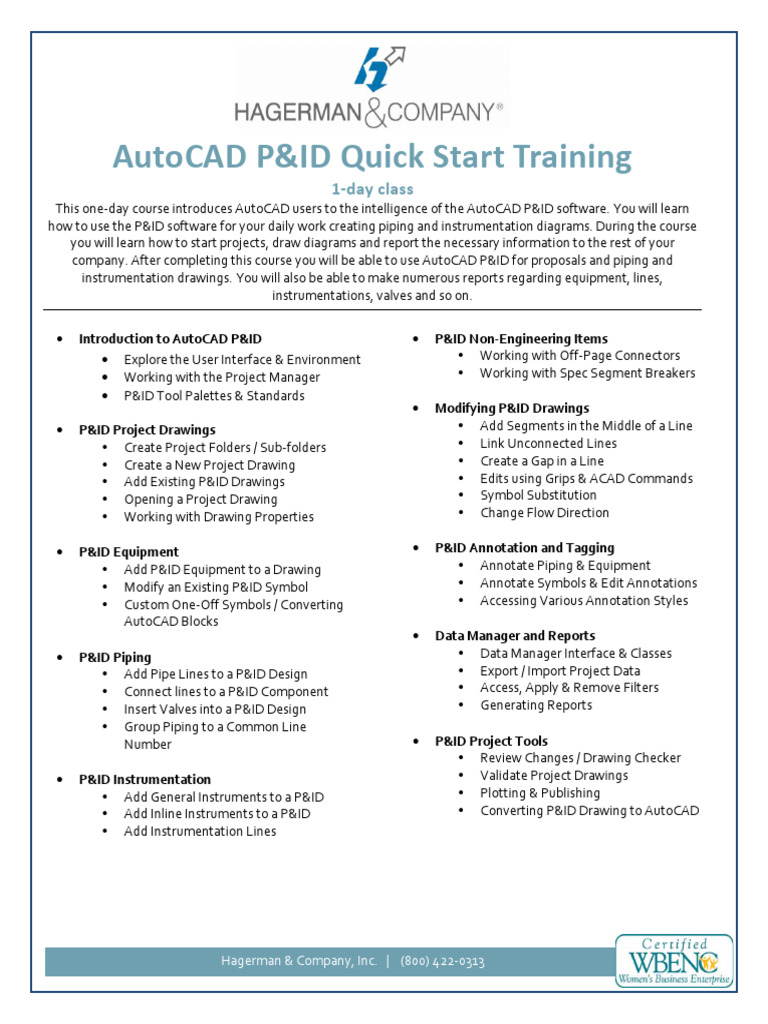 AutoCAD PID Quick Start Syllabus | Download Free PDF | Auto Cad ...