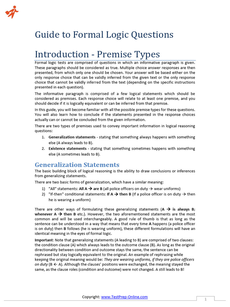 Introduction To Formal Logic | PDF | If And Only If | Logic