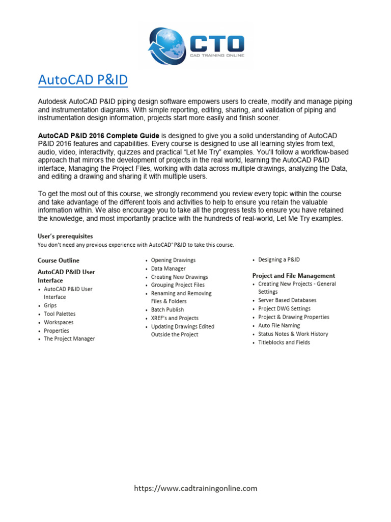 AutoCAD P&ID Complete Guide | PDF | Auto Cad | Computing