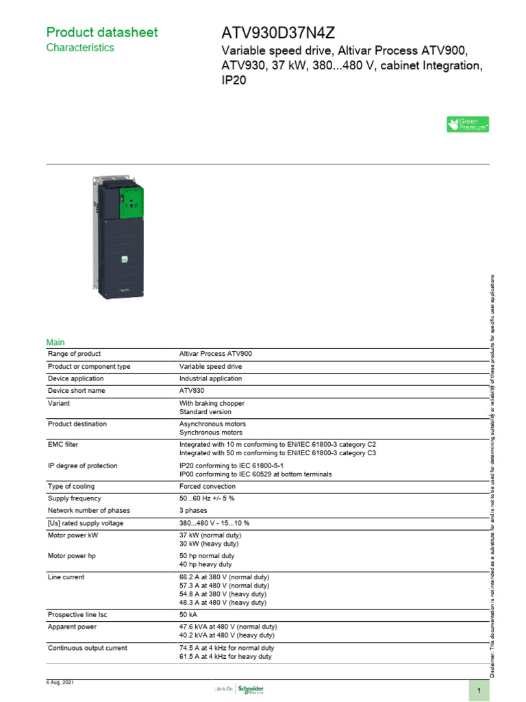Altivar Process ATV930 Variable Speed Drive | PDF | Programmable Logic ...