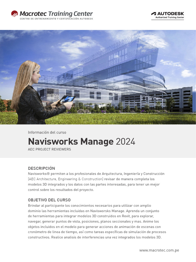 Brochure Navisworks Manage 2024 For Building Macrotec Training Center | PDF | Autodesk Revit ...