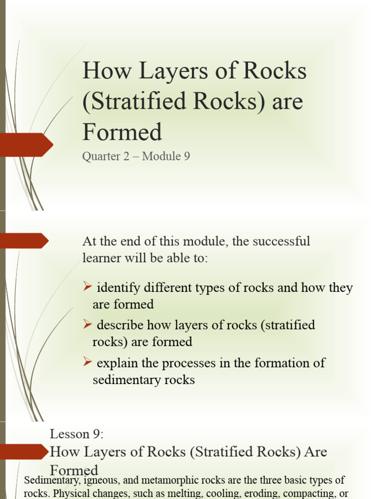 t2 m9 How Layers of Rocks Are Formed 1 | PDF | Rock (Geology ...
