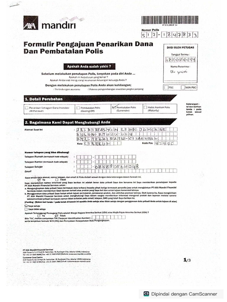 Penutupan Polis Dian P | PDF