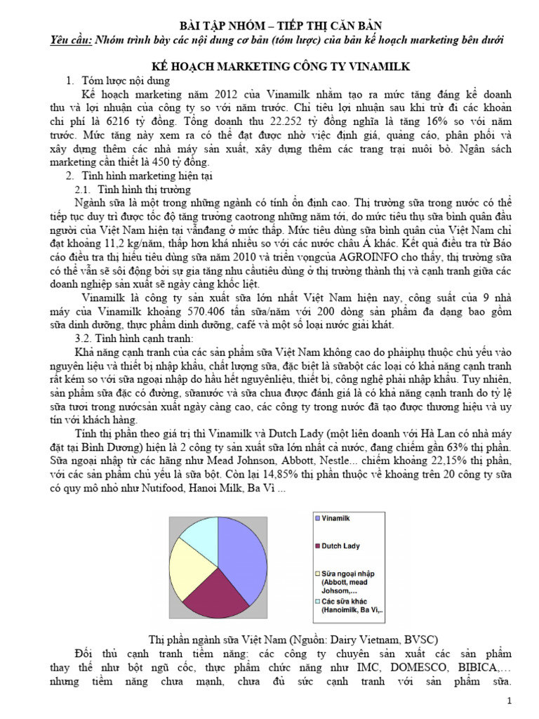 Case Study c5 - KH Marketing Vinamilk | PDF