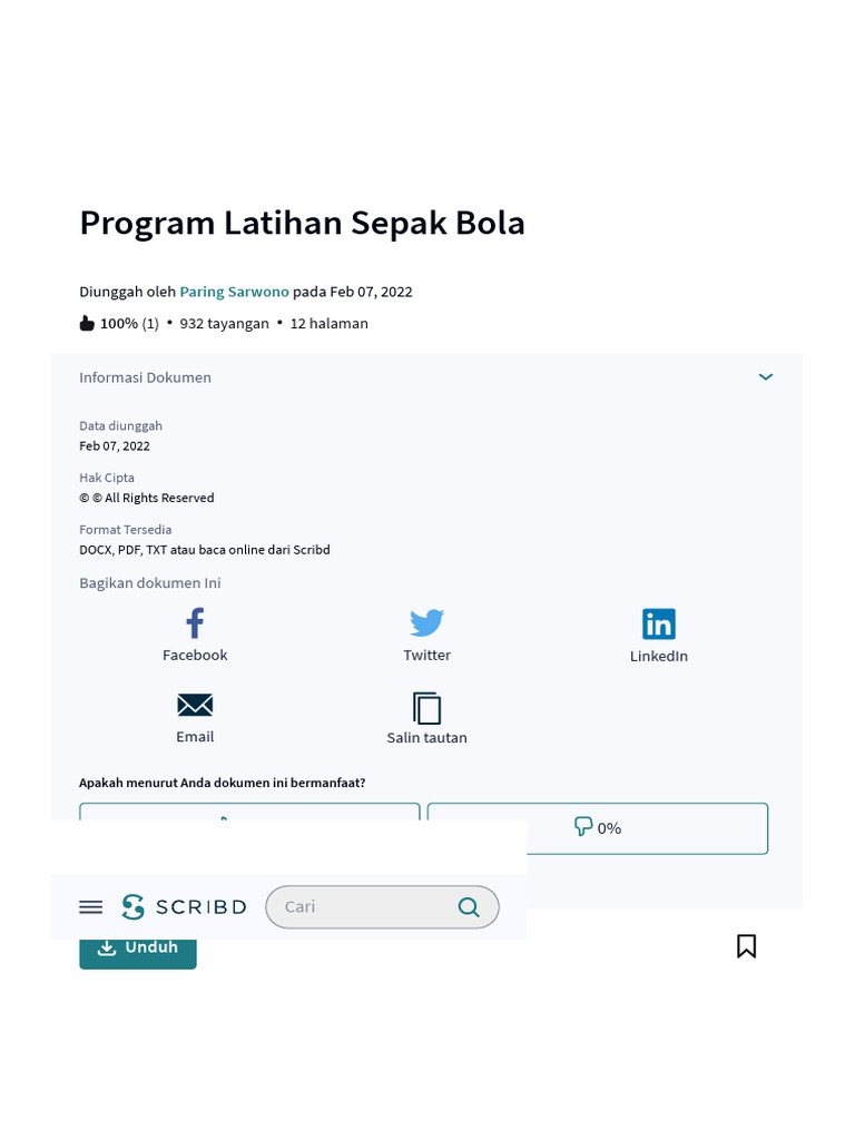 Program Latihan Sepak Bola Pdf Pdf