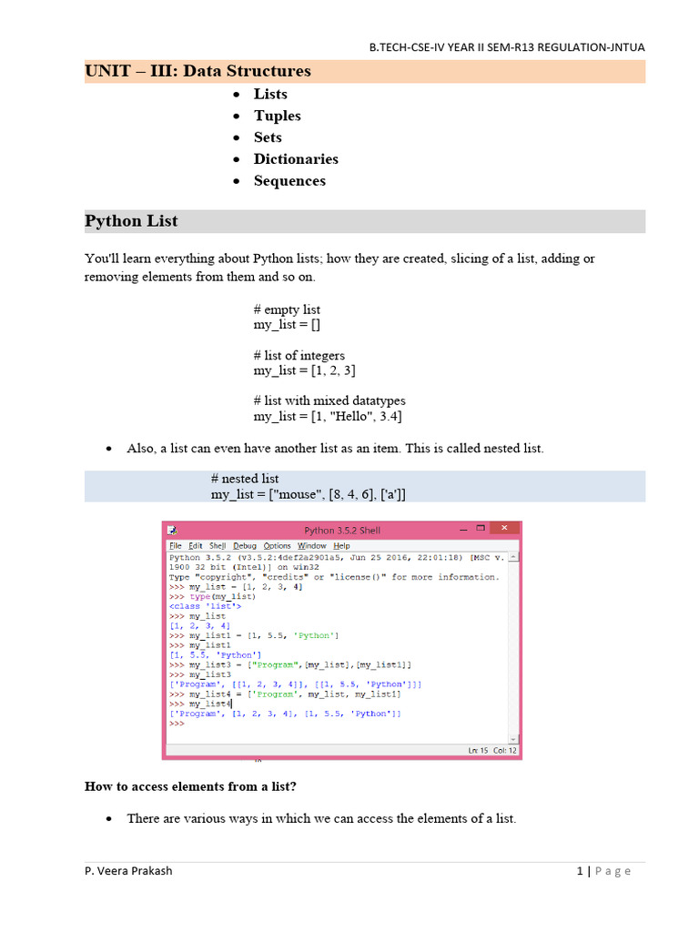 Python Unit 2 Pdf String Computer Science Data Type 1347