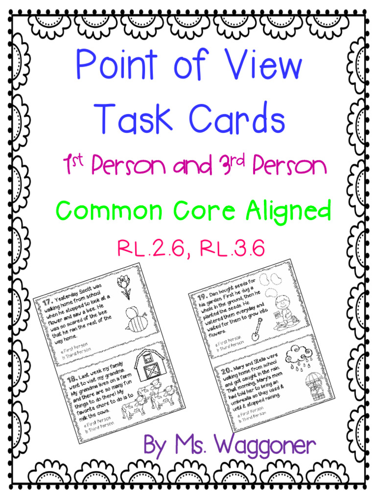 First and Third Person Task Cards | PDF