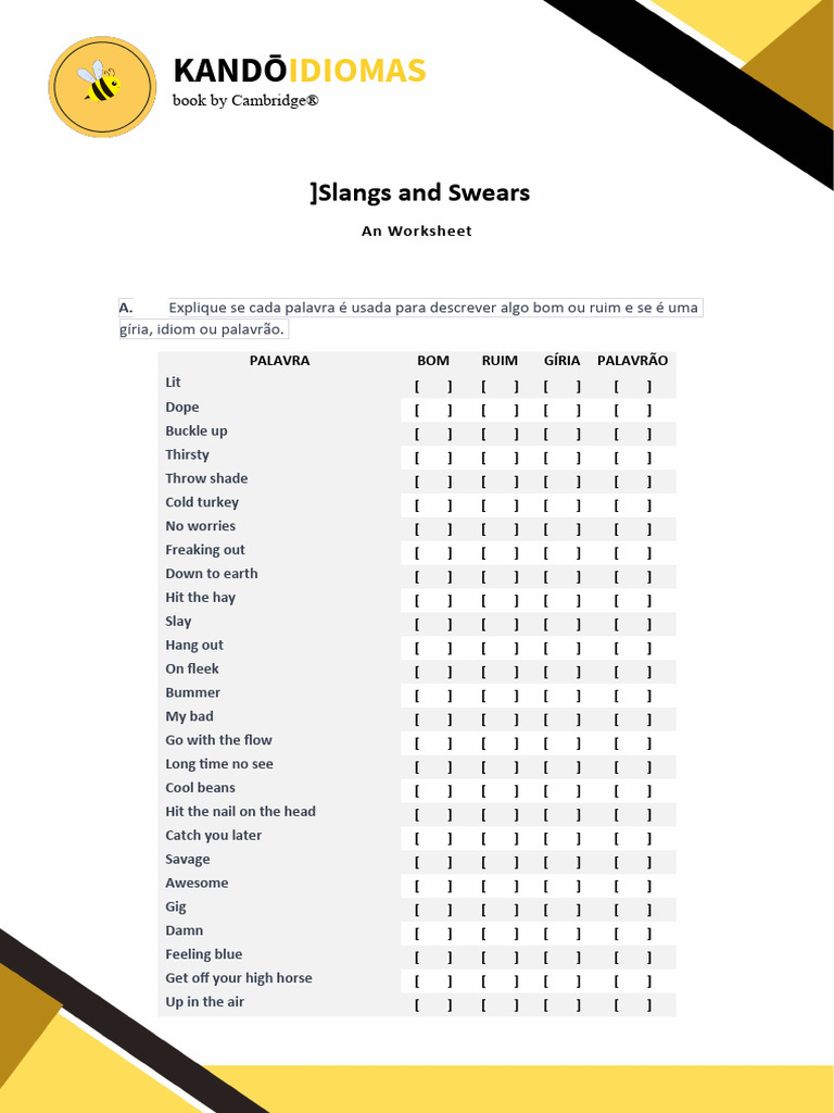 Slangs and Swears | PDF