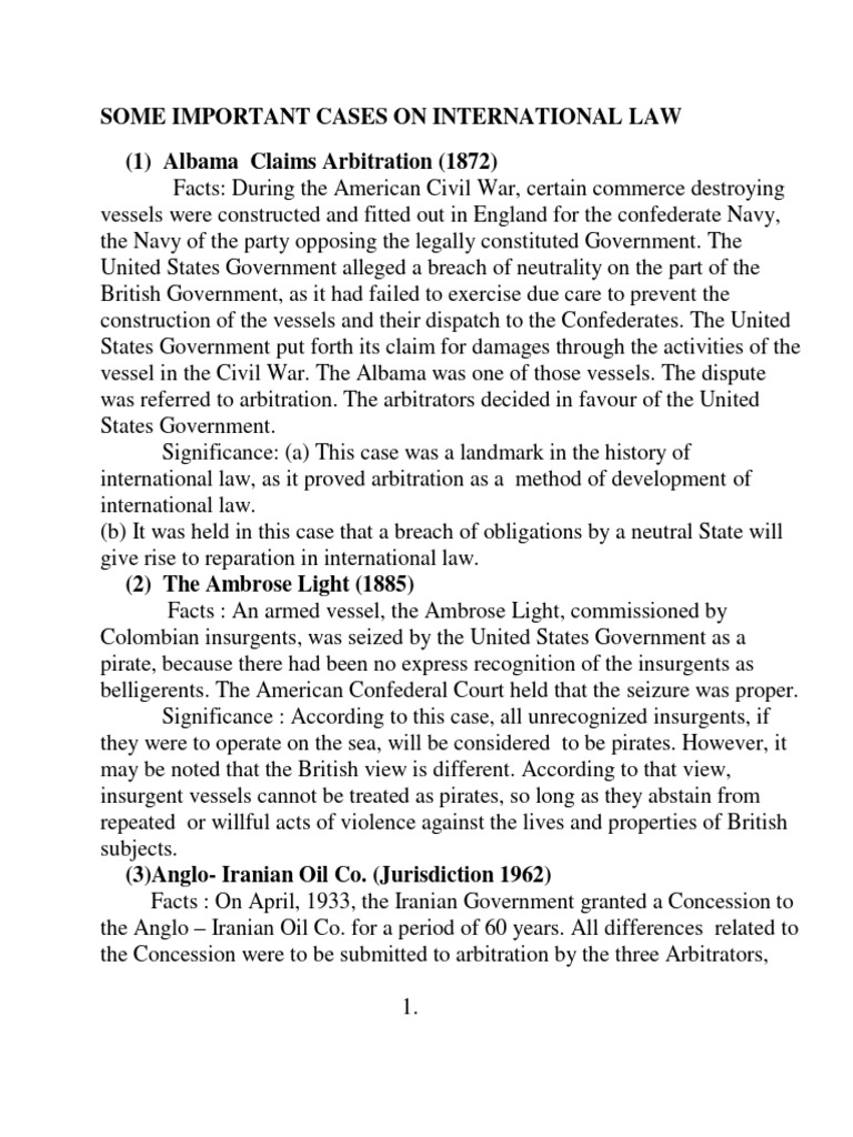 Important Cases Pil | PDF | Sovereign Immunity | Jurisdiction