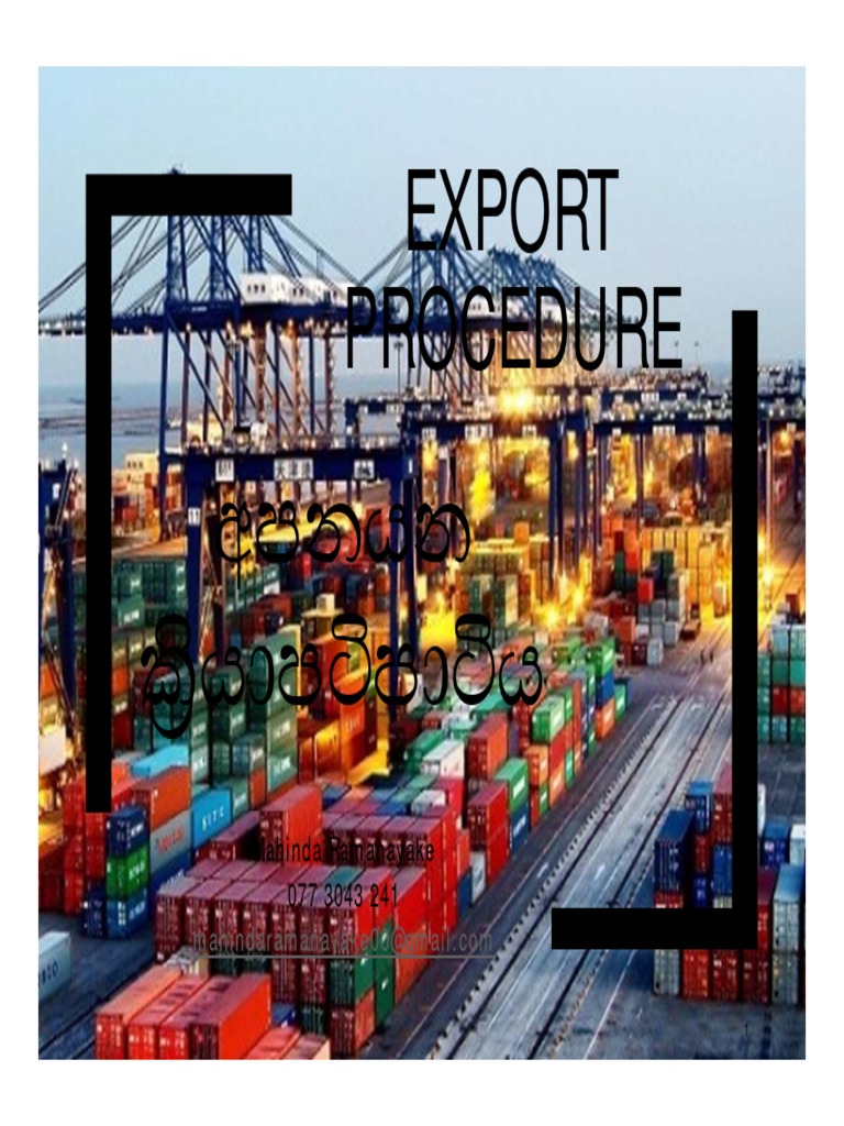 Export Procedure | PDF | Freight Transport | Customs