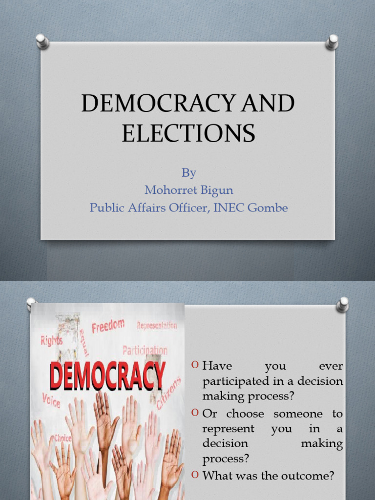 Democracy and Elections | PDF | Elections | Democracy