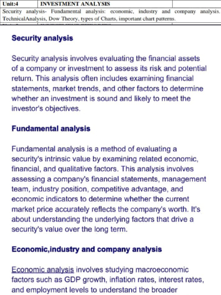 IM unit-4 | PDF | Technical Analysis | Investing