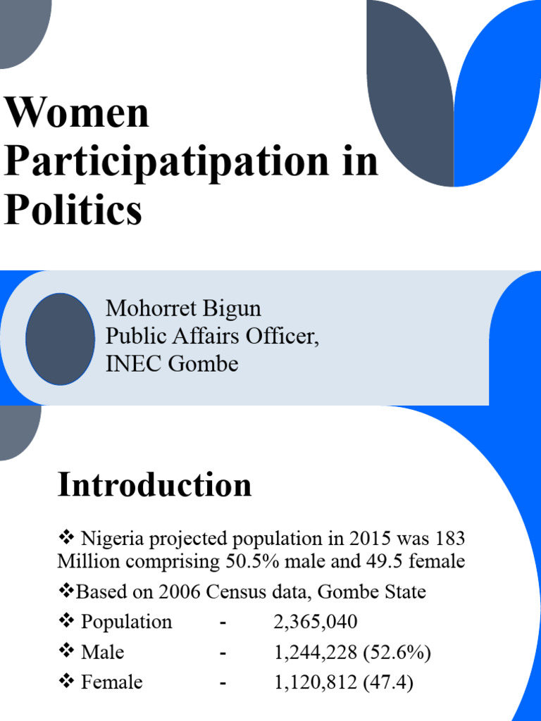 Women Participation in Politics | PDF | Policy