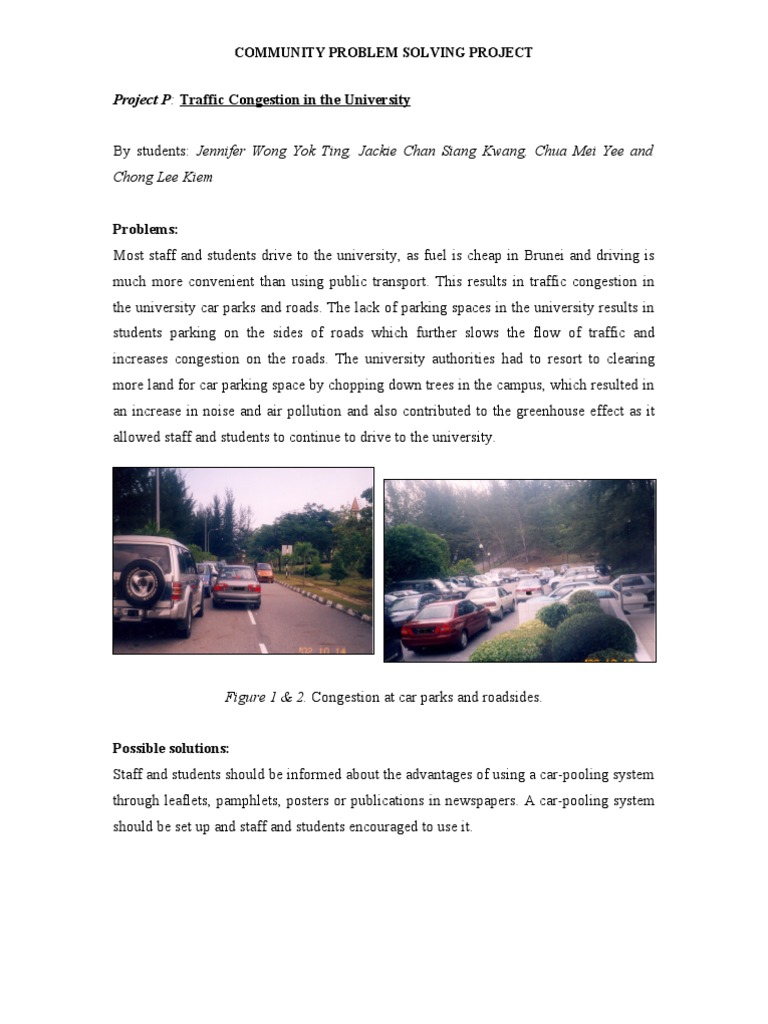 Project P - Traffic Congestion in The University | PDF | Business | Art