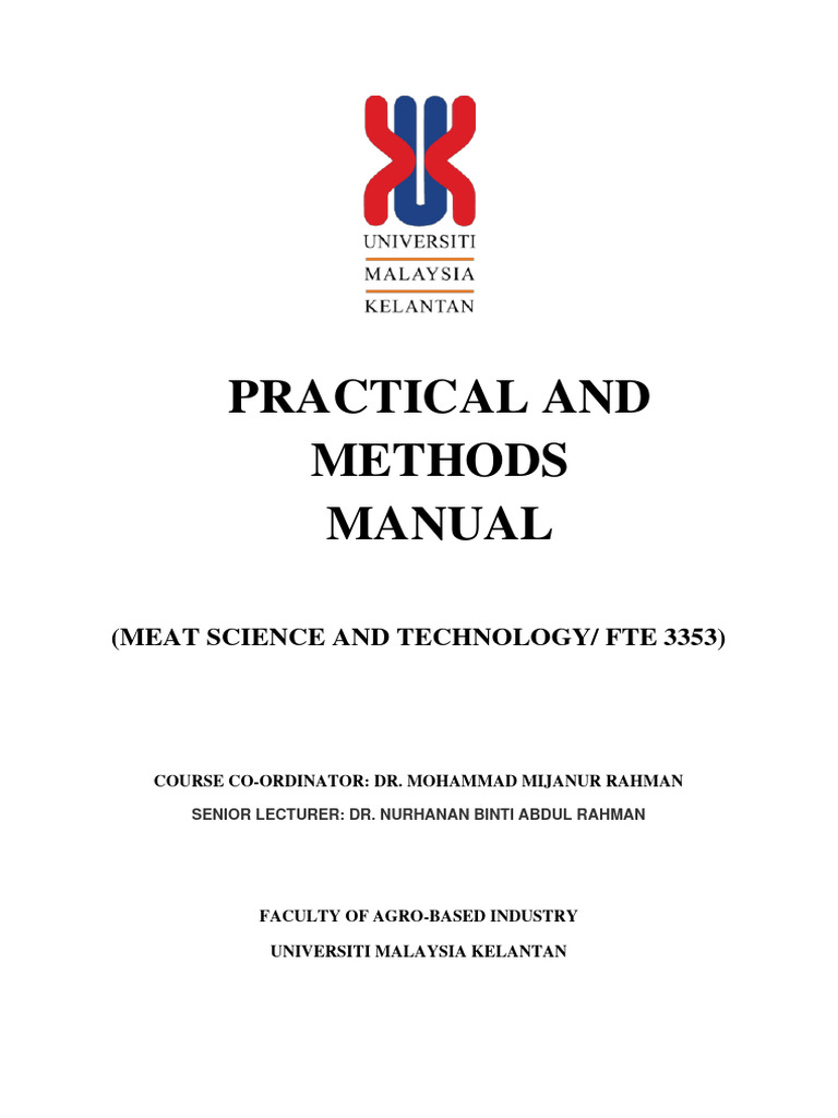 Lab Manual (FTE 3353) | PDF | Iodine | Polyunsaturated Fat