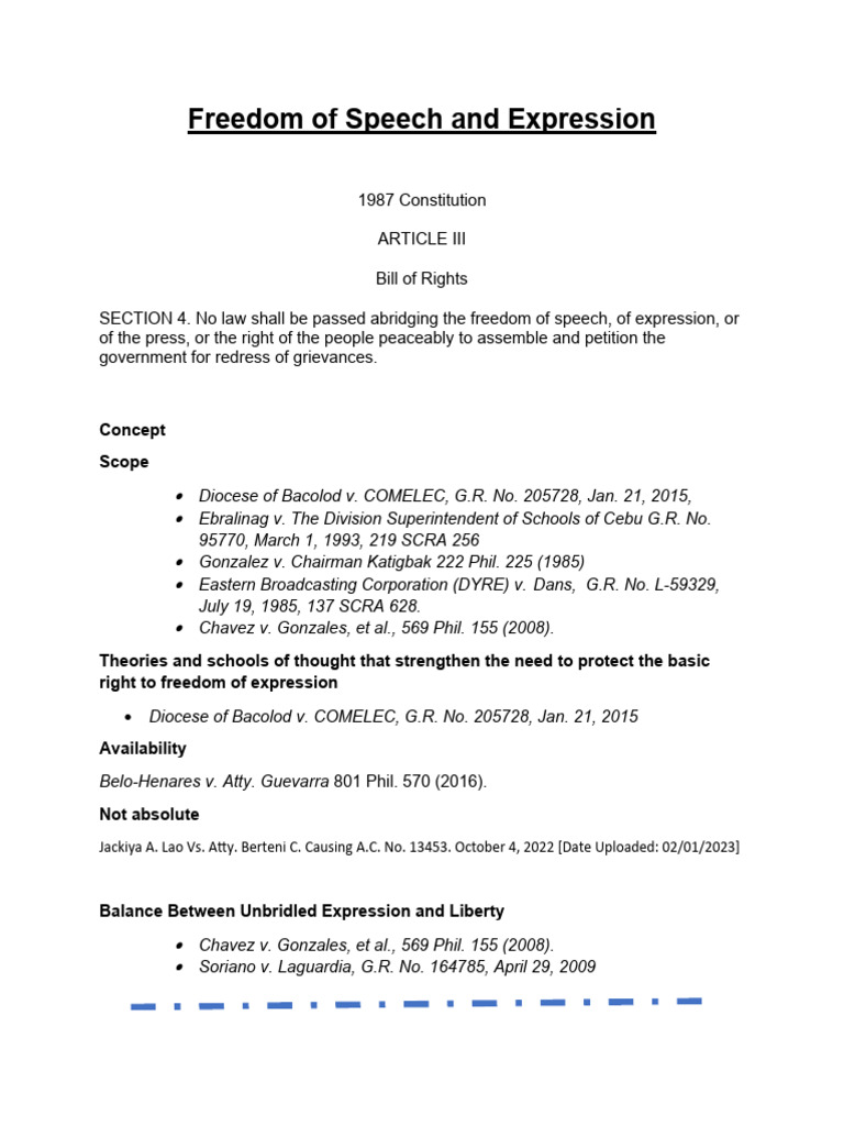 Understanding Freedom of Speech Rights | PDF | Government | Justice