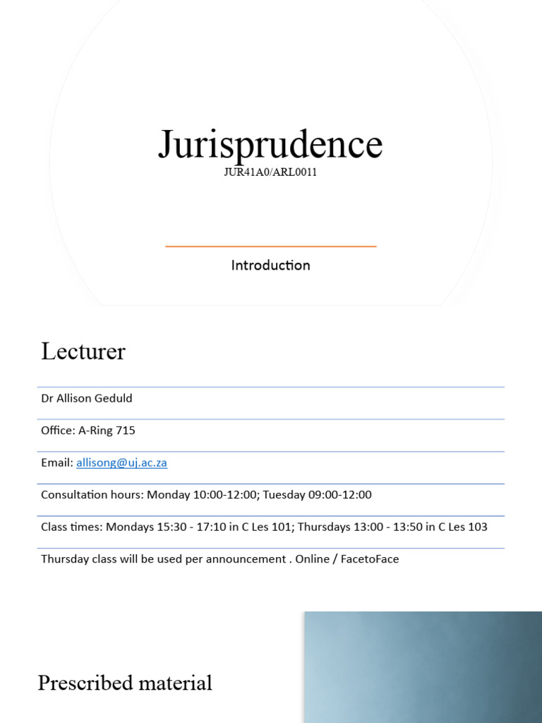 Jurisprudence Course Overview and Insights | PDF | Knowledge ...
