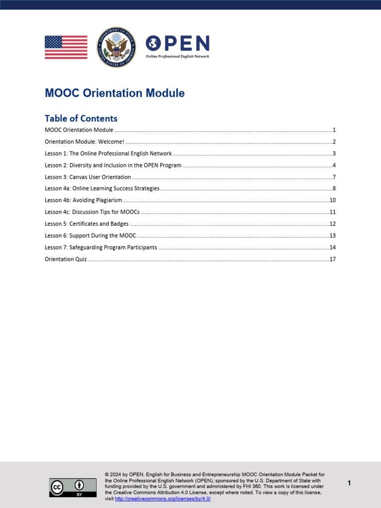 Ebe Mooc Orientation Module Downloadable Packet Pdf Educational