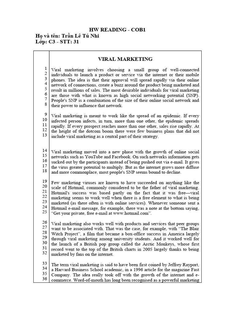 Understanding Viral Marketing Concepts | PDF | Internet | Communication