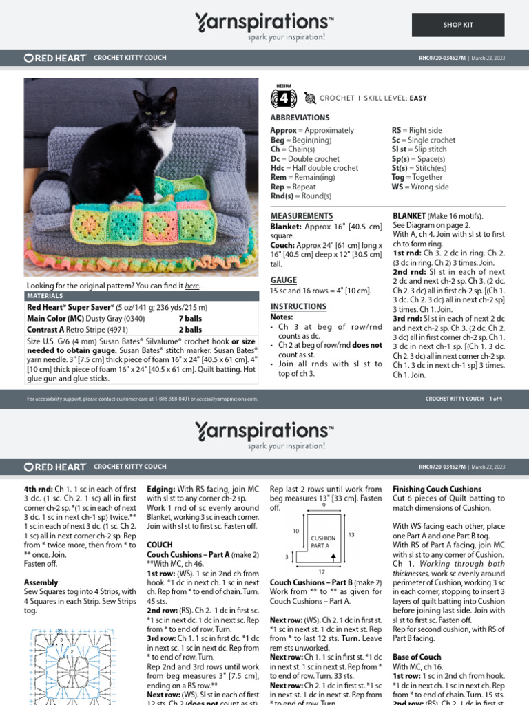 Sofa Crochet Mini | PDF | Crochet | Textiles
