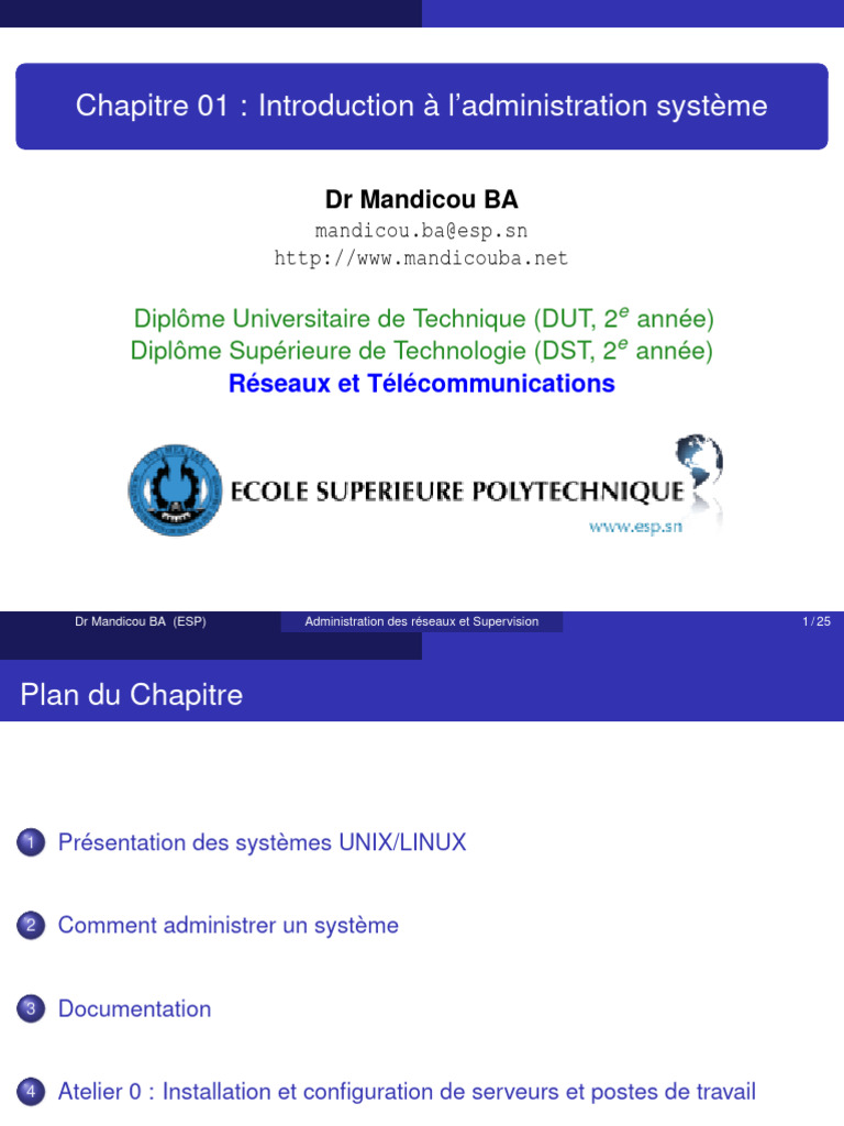 Introduction à l'administration système UNIX/Linux | PDF | Linux | Unix