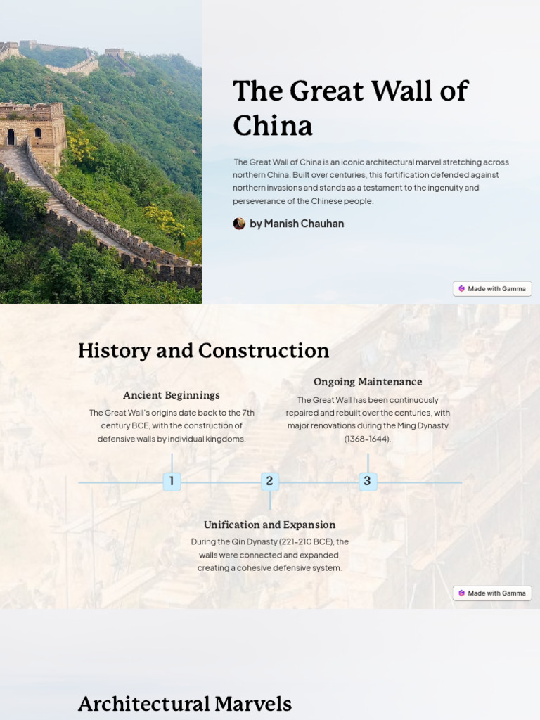 The Great Wall of China | PDF | Fortification