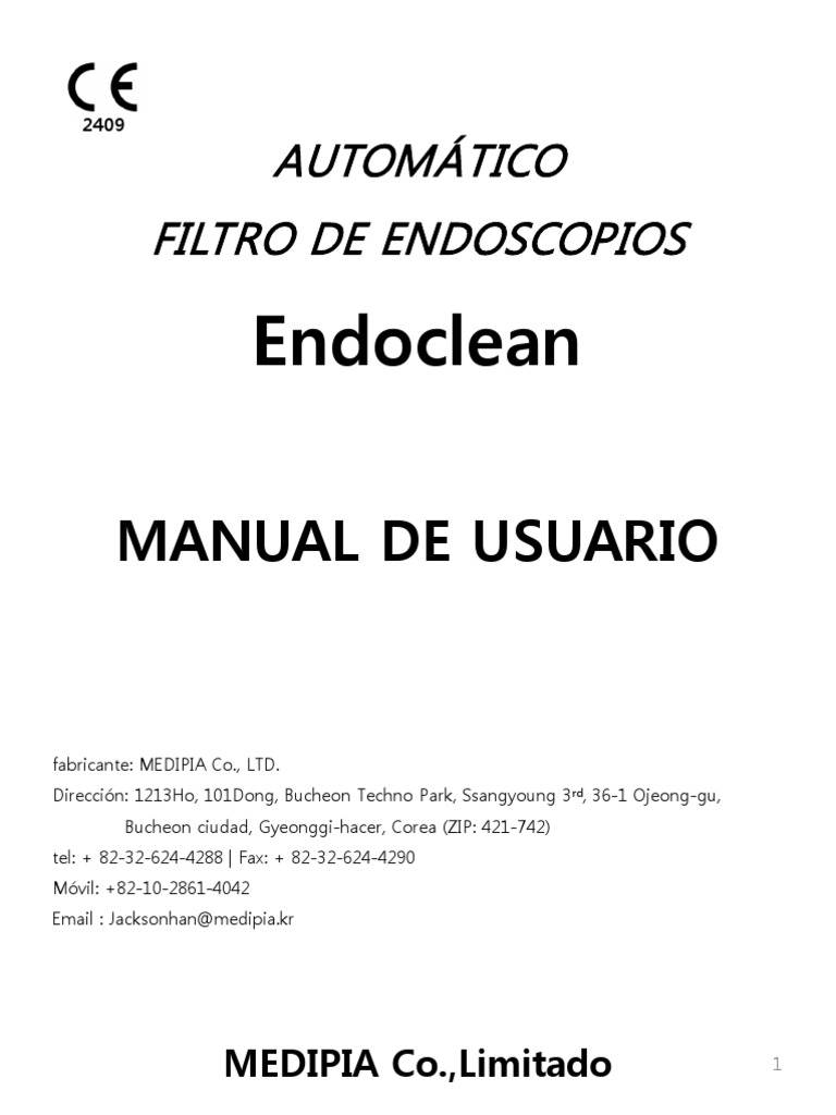 ENDO CLEAN 2000 Manual de Usuario | Descargar gratis PDF | Agua | Enchufes y tomas de corriente ...