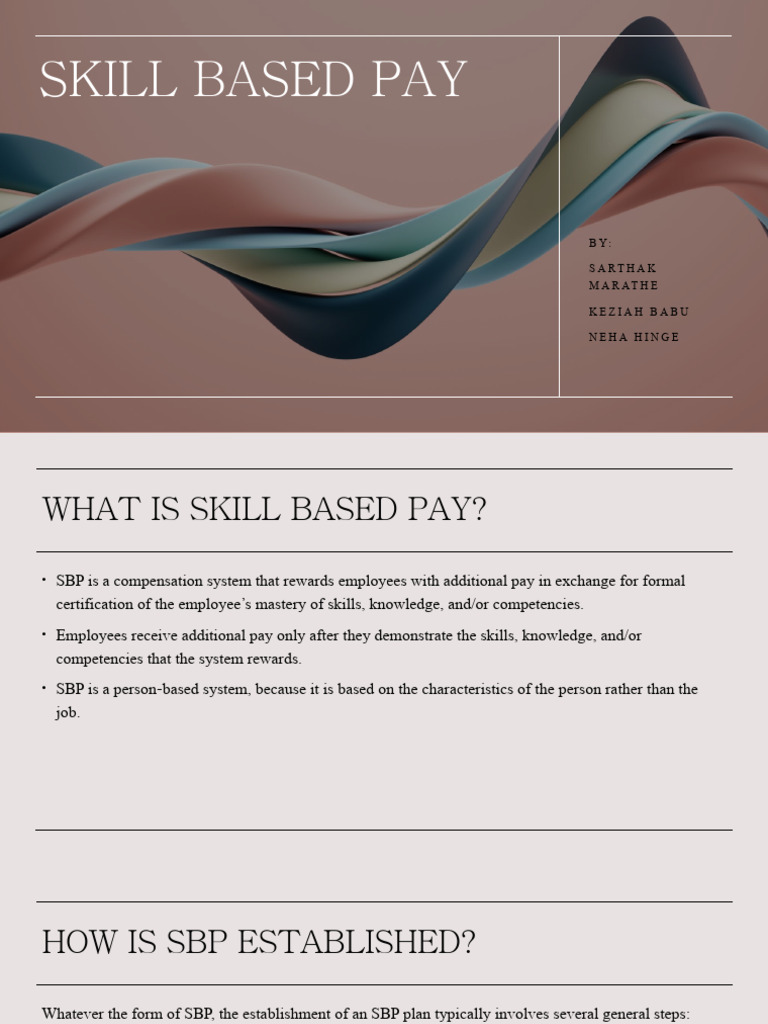 Skill Based Pay | PDF | Employment | Cost–Benefit Analysis