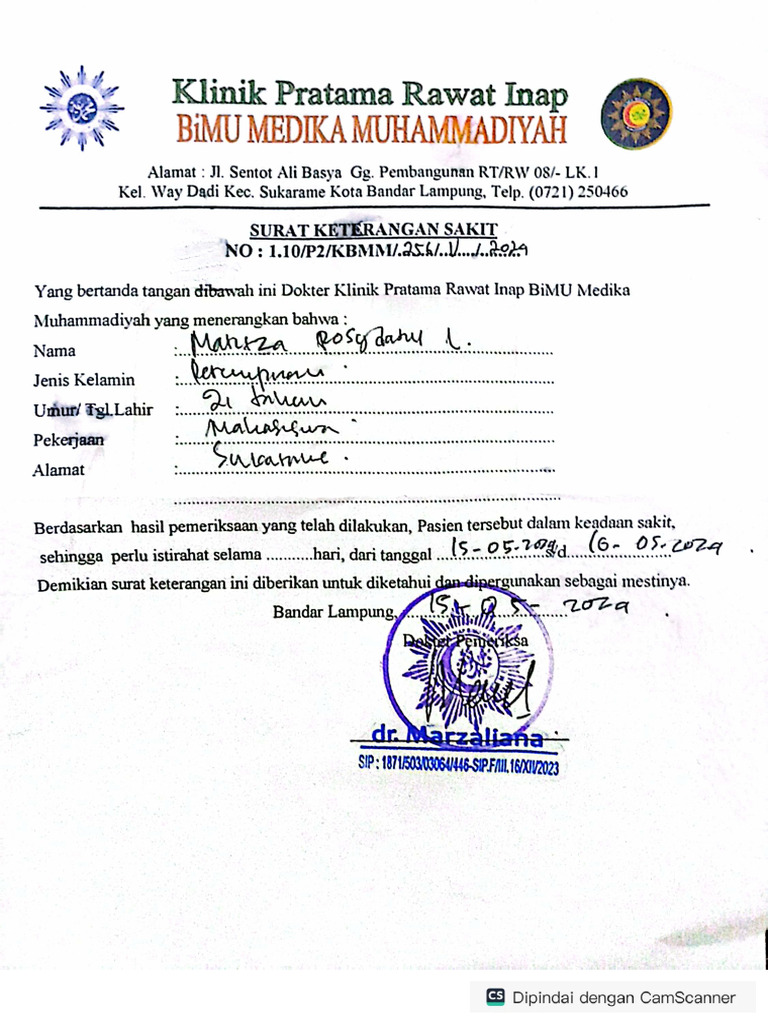Surat Keterangan Dokter Pdf