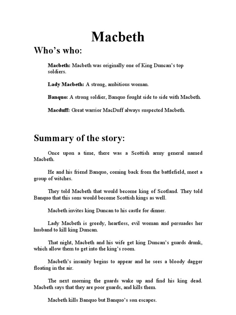 Macbeth Tragedy of Ambition and Fate | PDF