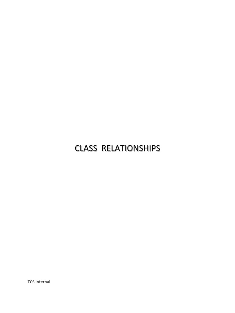 4 - Reference Doc - ClassRelationships - Optional Reference | PDF ...