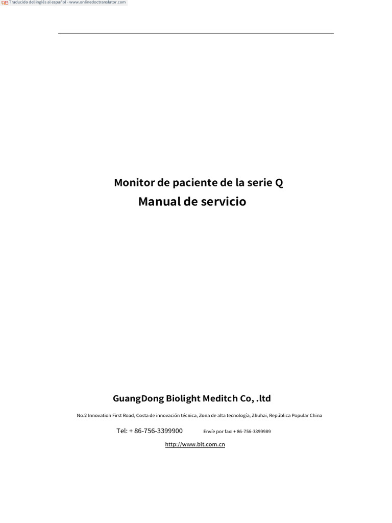 Manual de Servicio Monitor Q | PDF | Ingenieria Eléctrica | Electrónica