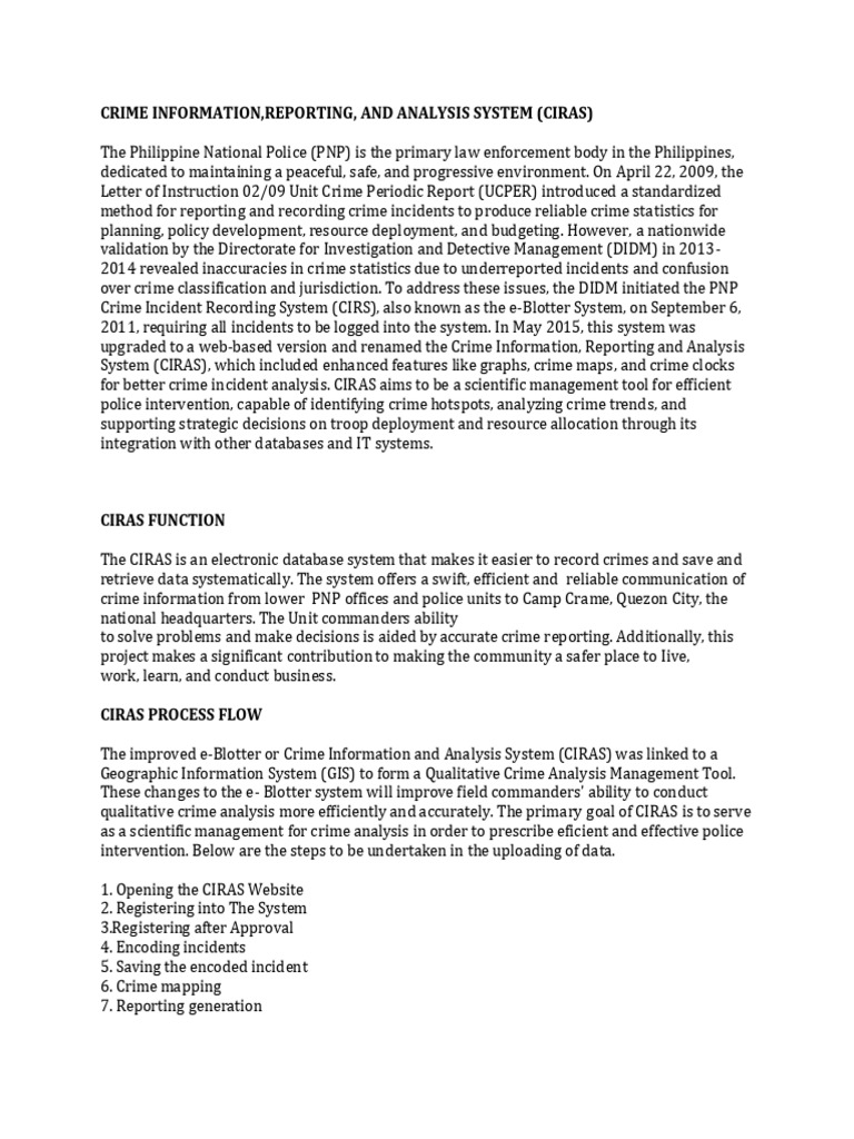 Crime Information Reporting Analysis System | PDF | Crimes | Crime ...