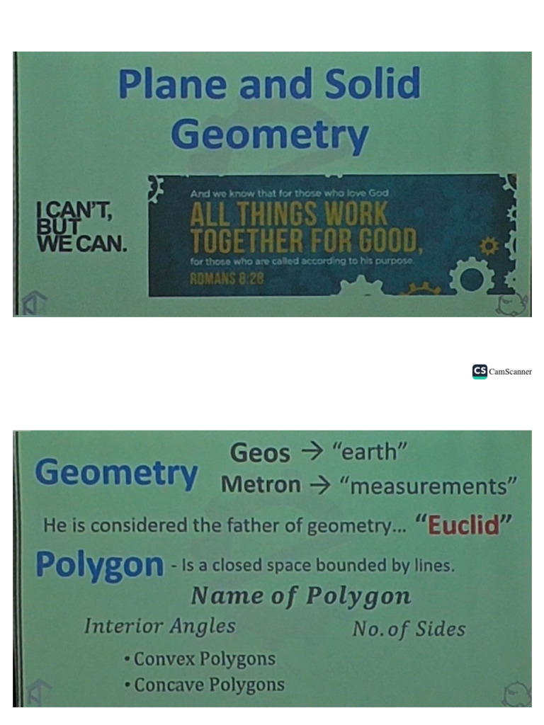 Day 5 Solid and Plane Geo | PDF