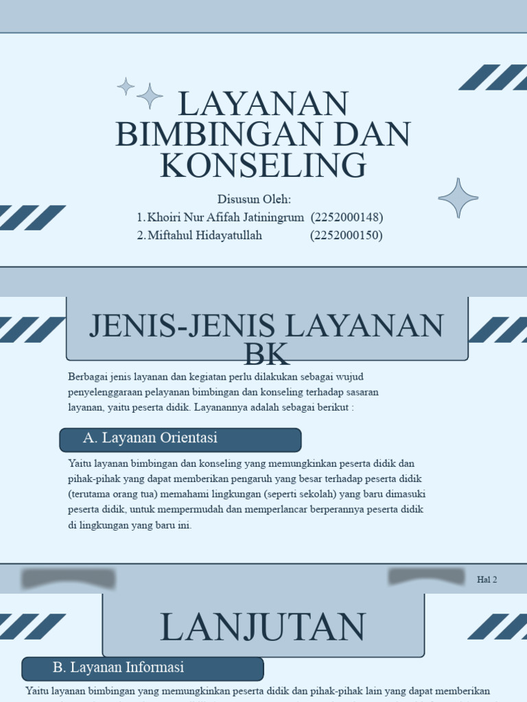 Jenis Layanan Bimbingan dan Konseling | PDF | Bisnis