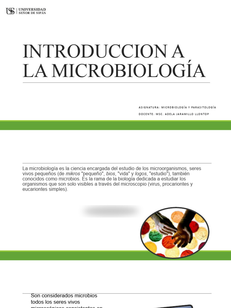 Semana 1 Introduccion A La Microbiología | PDF | Microorganismo | Microbiología